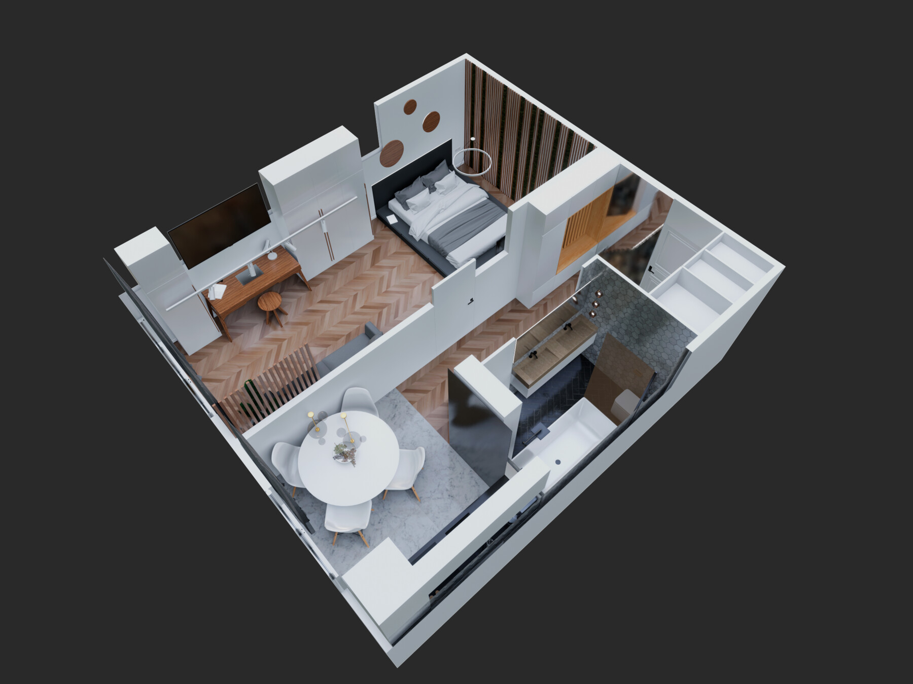 ArtStation - Modern Realistic Apartment Low-poly 3D model | Resources