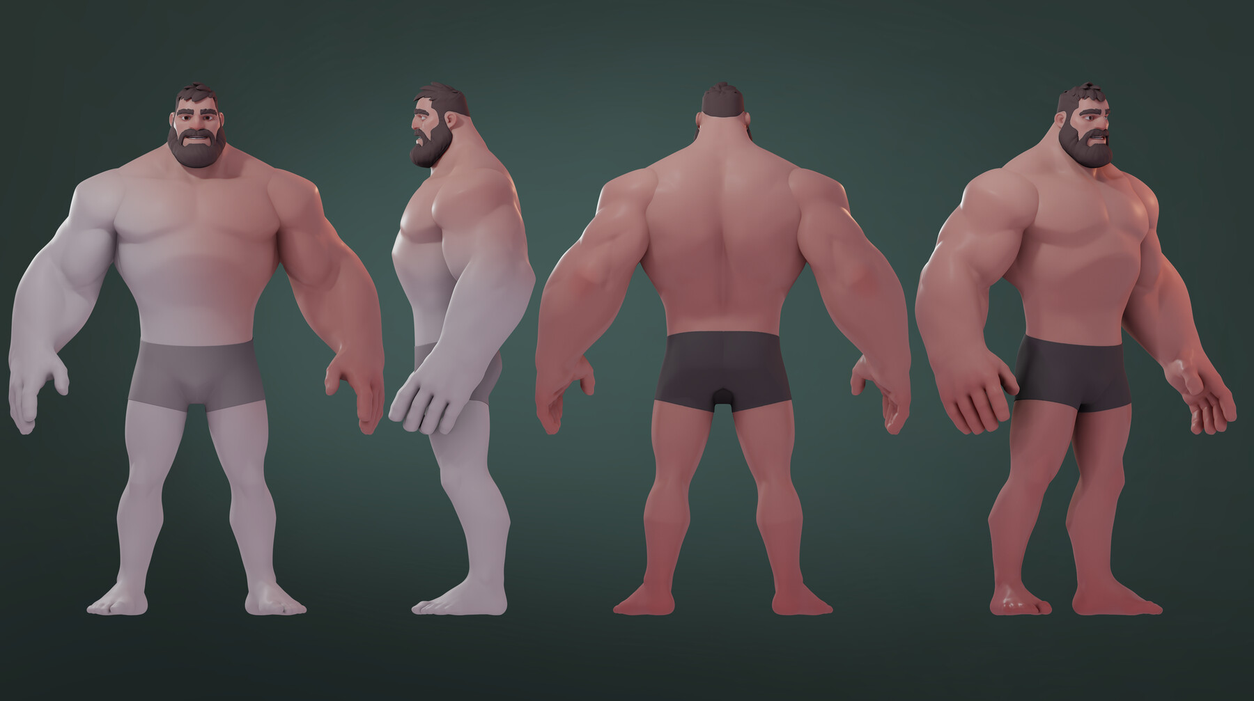 ArtStation - STYLIZED Leonidas Muscle Body for base ConceptART | Resources