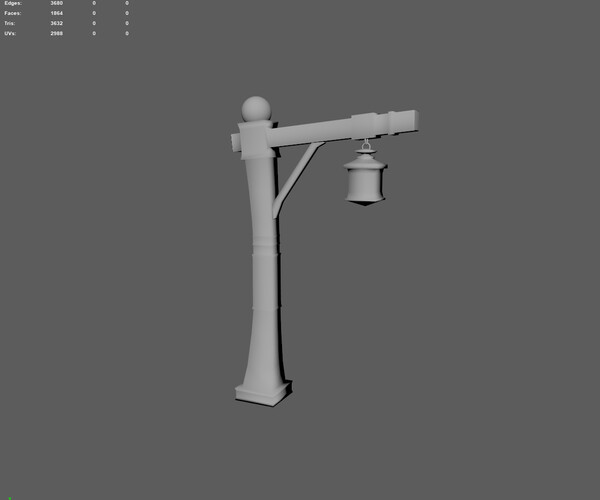 ArtStation - Stylized Lamp Post | Game Assets