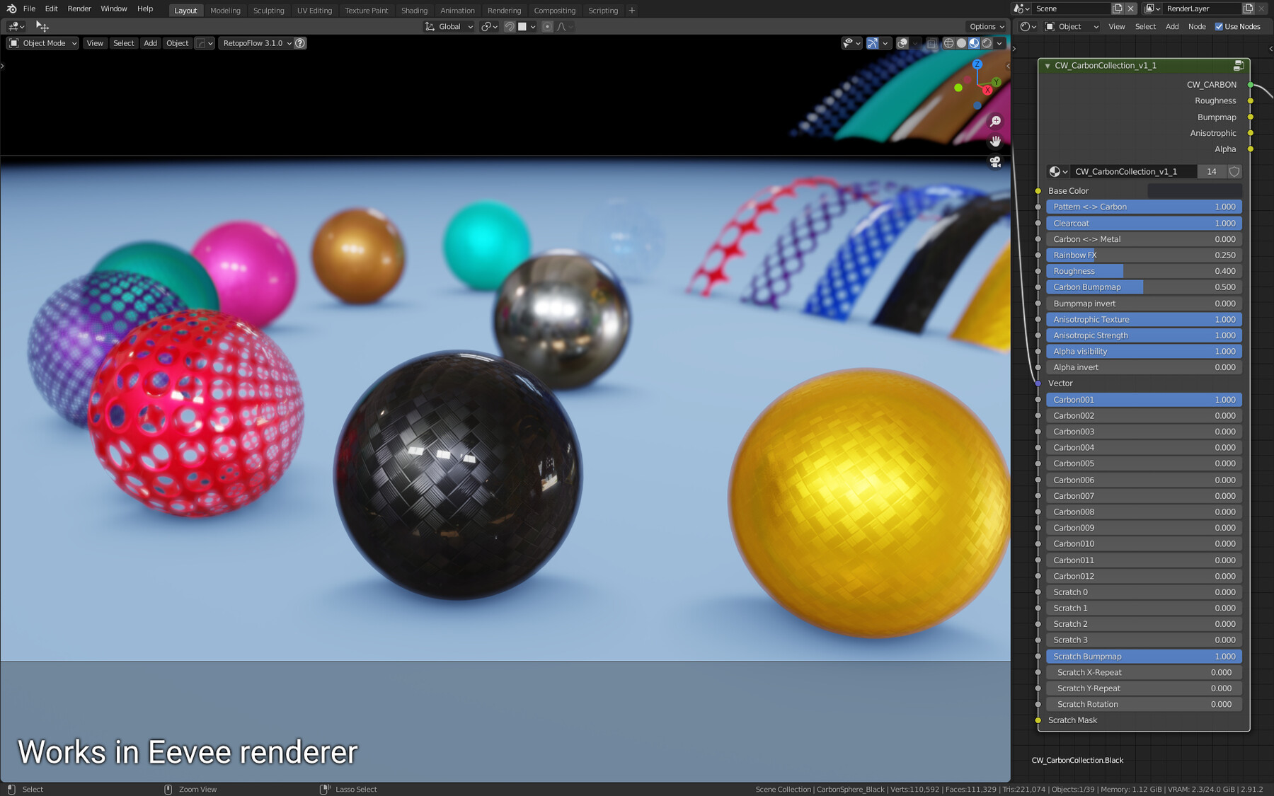 ArtStation - CW Carbon Collection+ - A shader tree for Blender | Resources