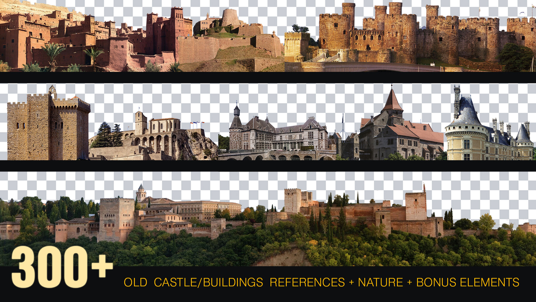 Reference images for artists - 300+Old Castle/Buildings reference Pack ...
