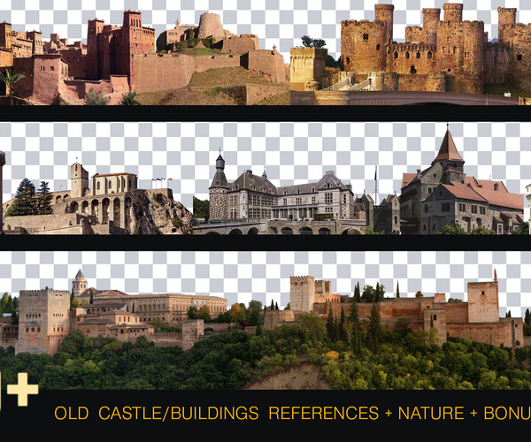 ArtStation - 300+Old Castle/Buildings reference Pack+Nature+Bonus ...