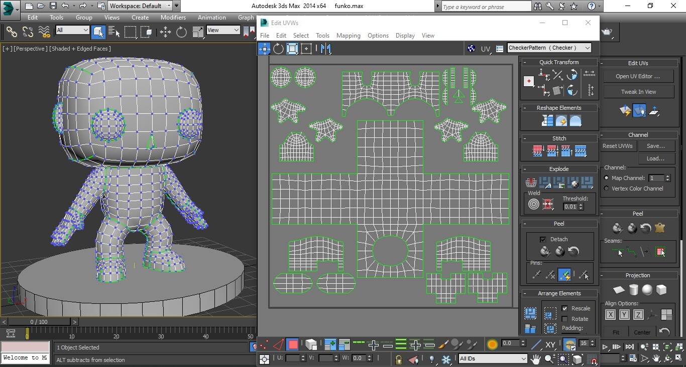 ArtStation - FUNKO BASE LOW POLY GAME UVW OBJ | Resources