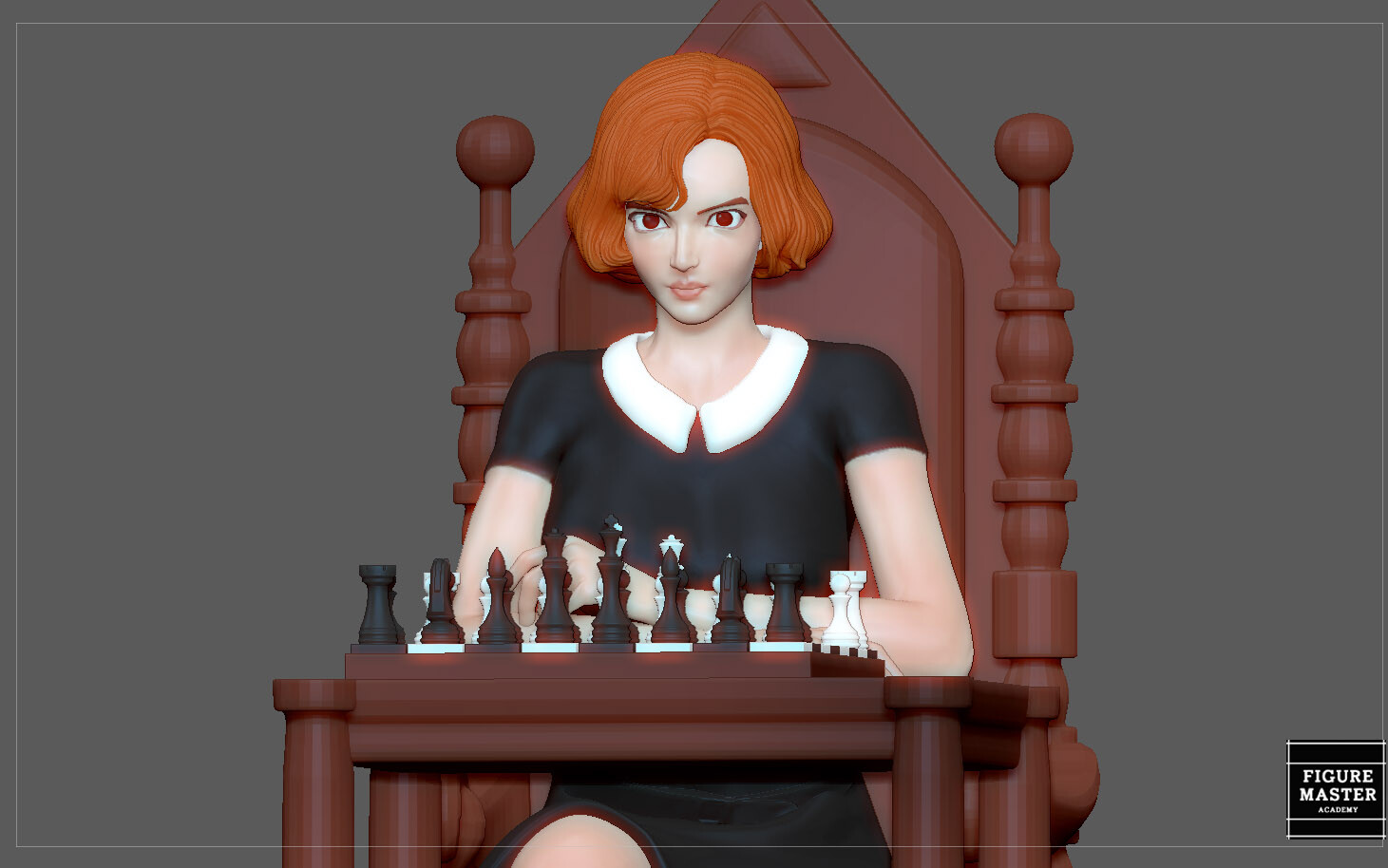 ArtStation - QUEENS GAMBIT ANYA TAYLOR JOY CHESS GIRL CHARACTER STATUE ...