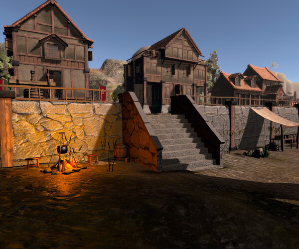 ArtStation - Modular Medieval Town | Game Assets