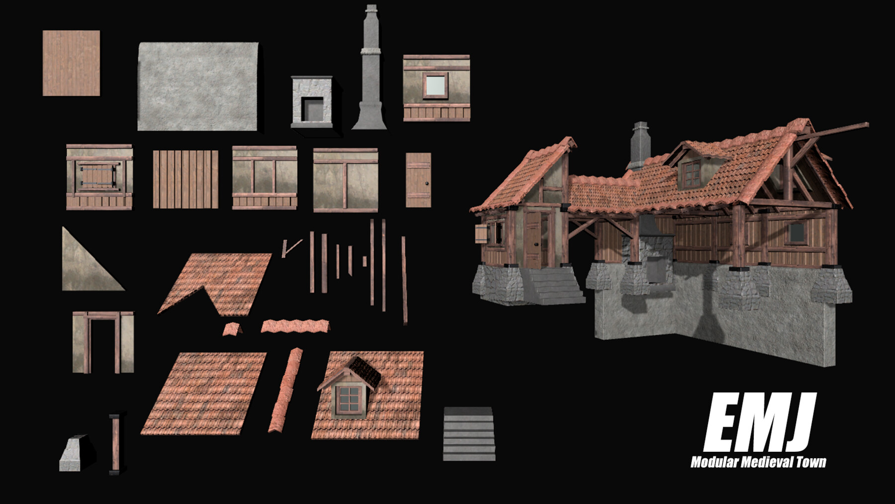 ArtStation - Modular Medieval Town | Game Assets