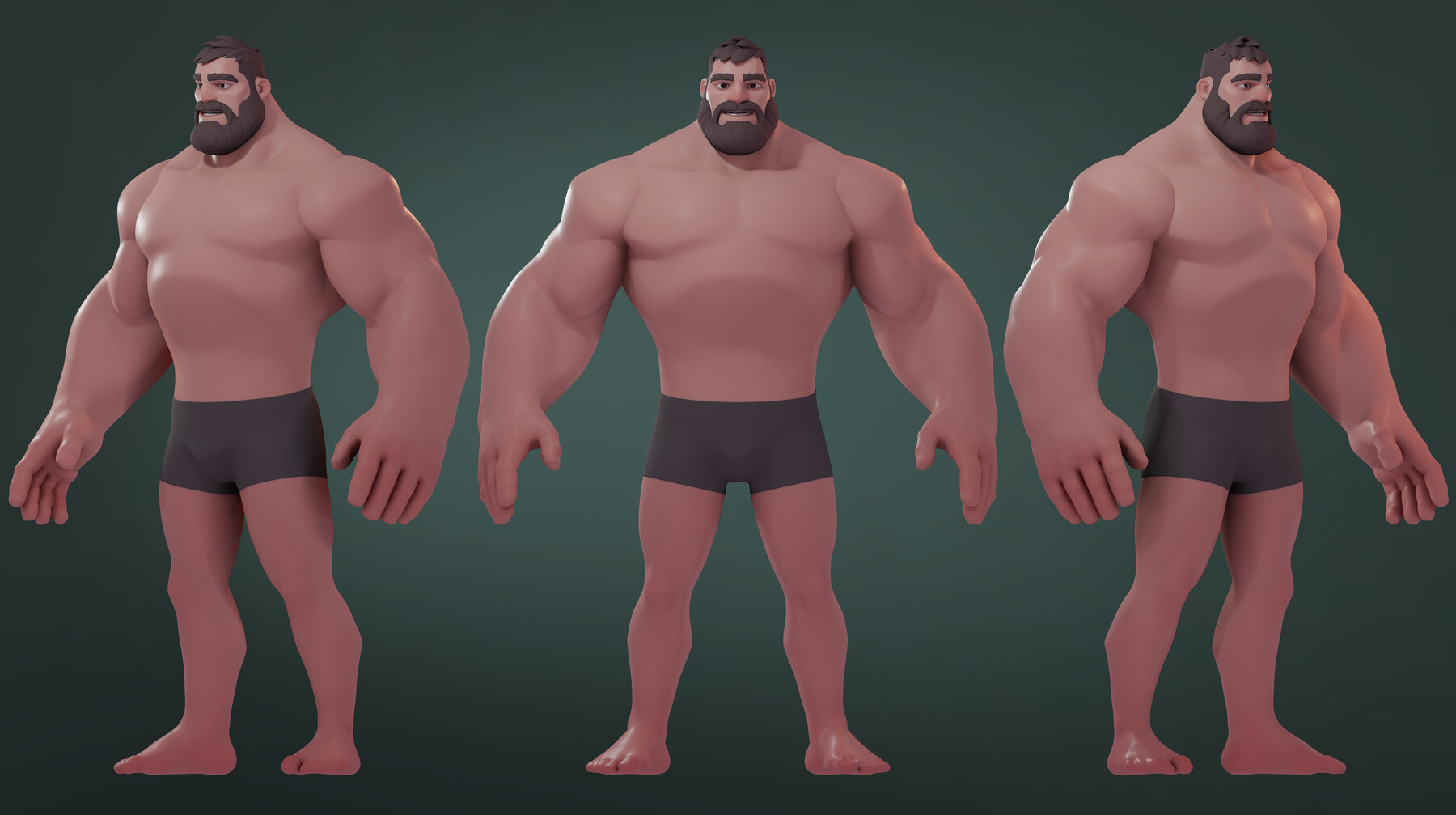 ArtStation - STYLIZED Leonidas Muscle|Fat Body for base ConceptART ...