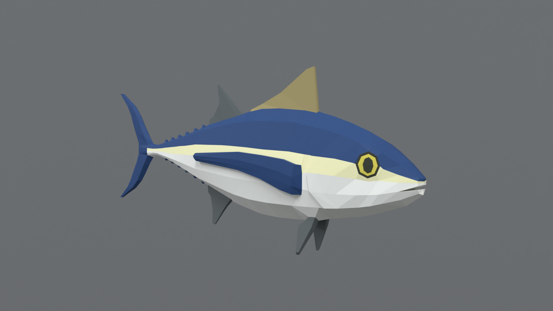 ArtStation - Low Poly Cartoon Tuna Fish | Game Assets