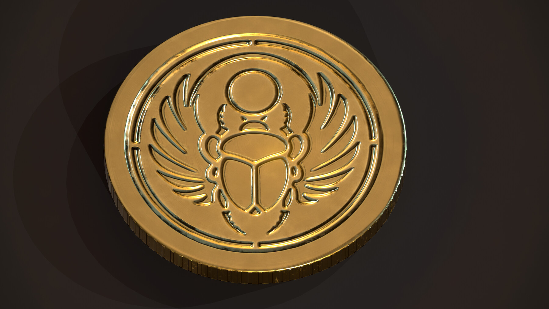 ArtStation - Gold coin- scarab design A- 3 piles, 1 stack, 1 coin ...