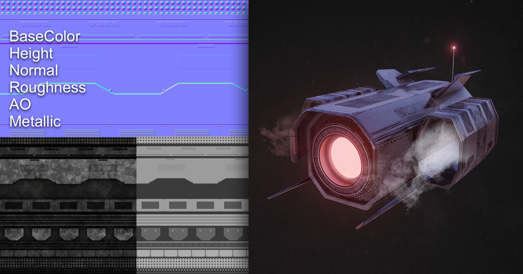 ArtStation - Sci-Fi TRIM SHEET - 2K (Color, Normal, Roughness, Metallic ...