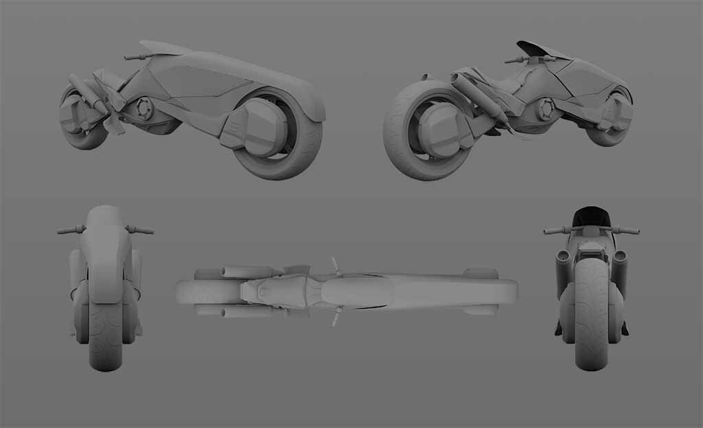 ArtStation - Futuristic Motorcycle | Game Assets