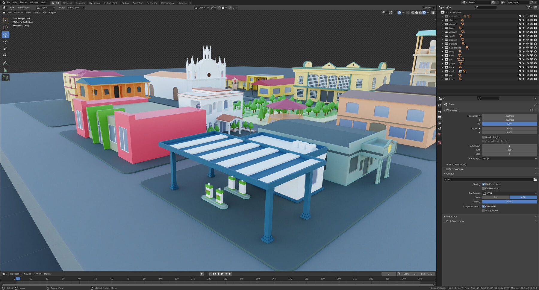ArtStation - City low-poly - 13 different buildings | Game Assets