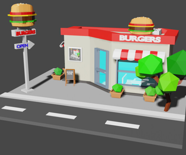 ArtStation - Burger House | Game Assets