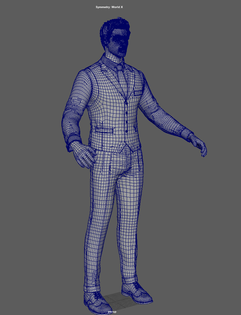 ArtStation - Man's working Suit Game Assets business man officer men ...