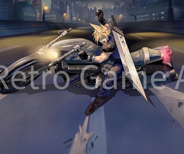 ArtStation - FF7 Bike Chase Digital Download | Artworks