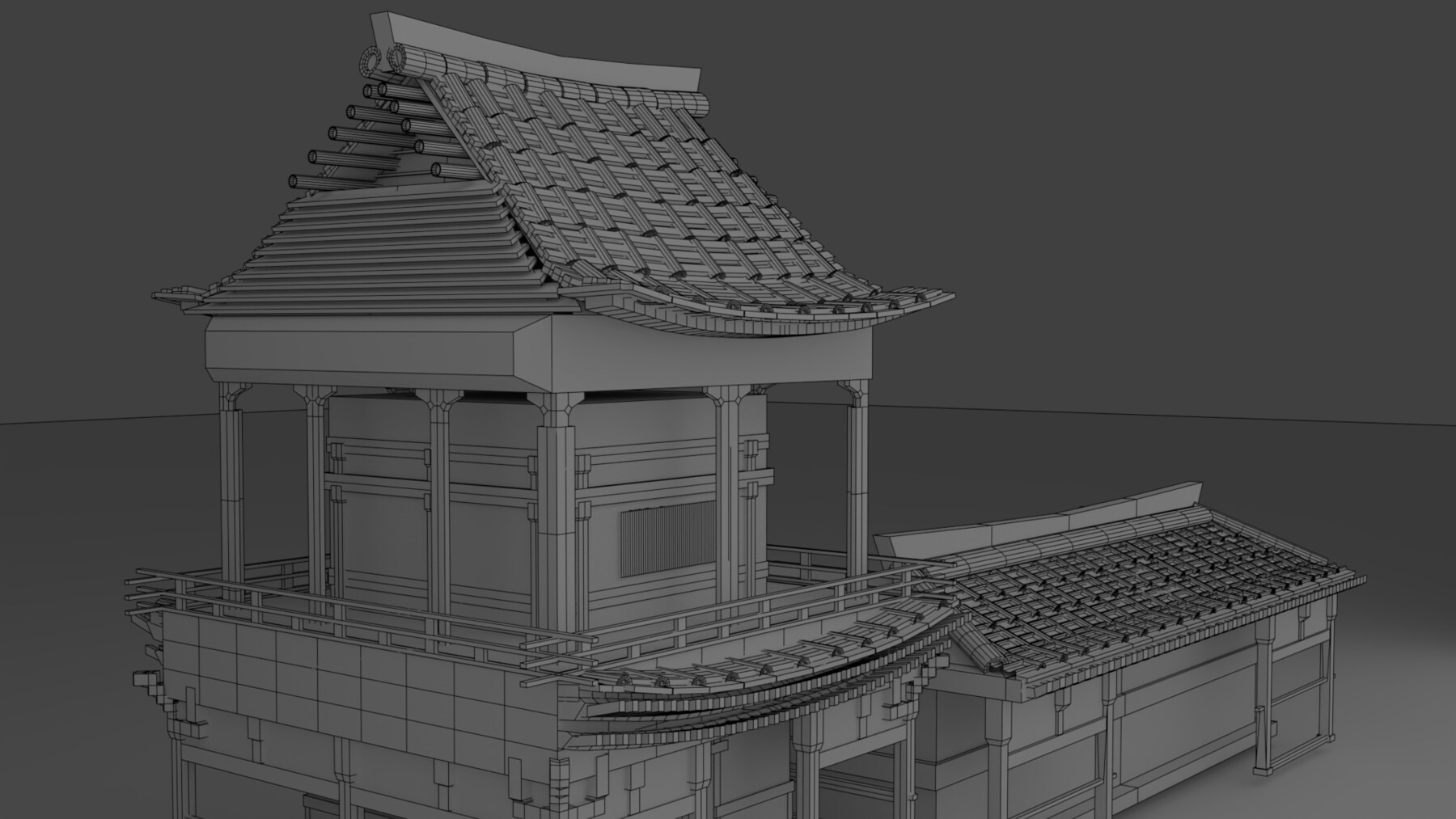 ArtStation - Edo Japan_ Modullar Assets Untextured | Game Assets