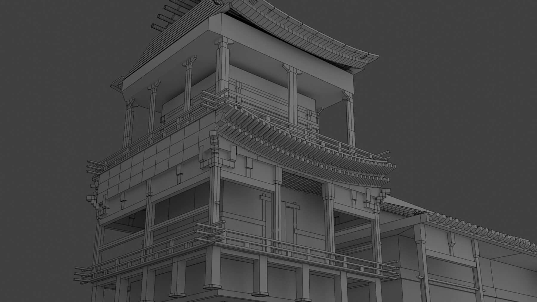 ArtStation - Edo Japan_ Modullar Assets Untextured | Game Assets