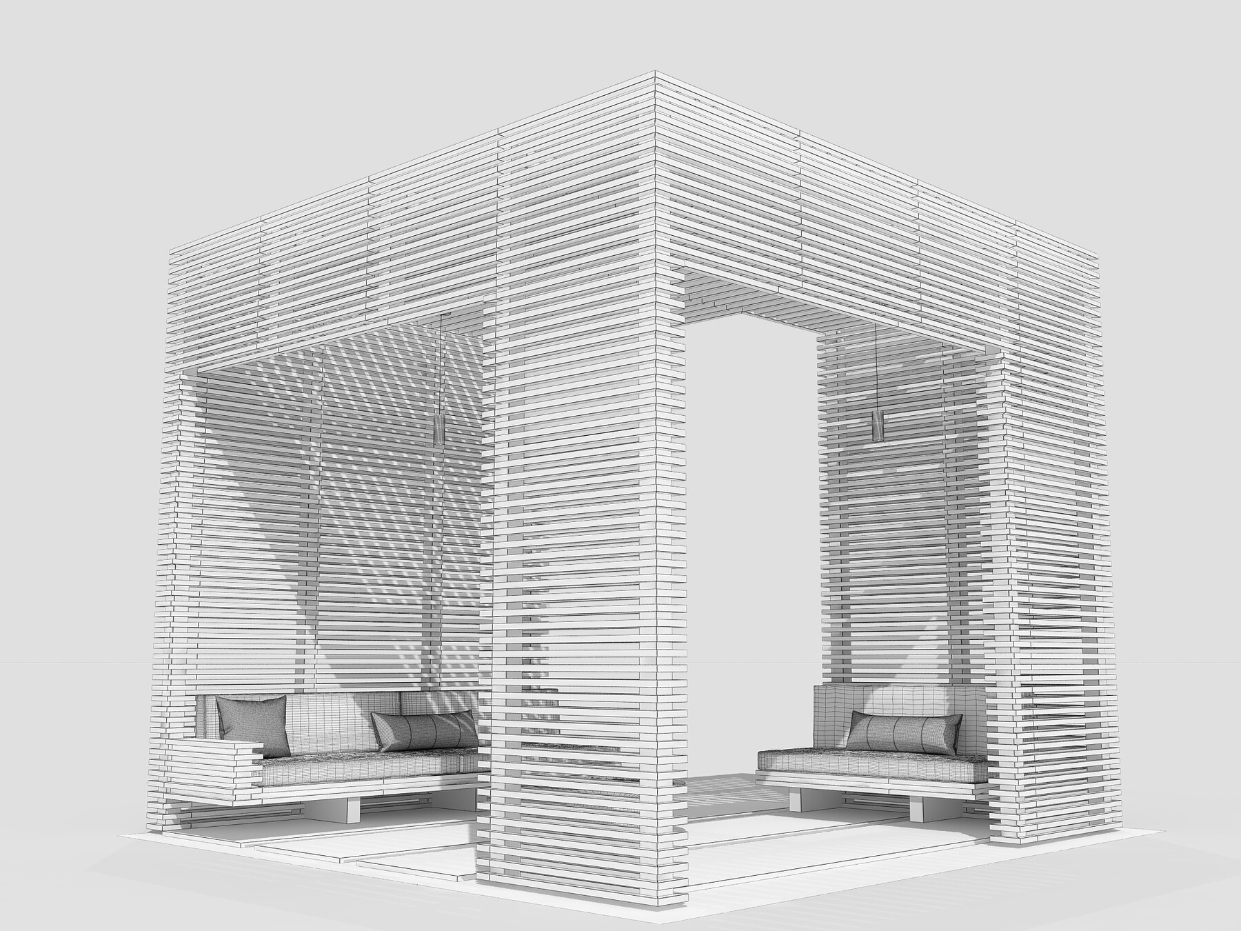ArtStation - Modern Wooden Pergola - 01 | Resources