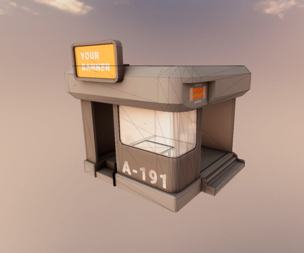 ArtStation - Stylized CheckBooth 3D Model for Unity HDRP | Game Assets