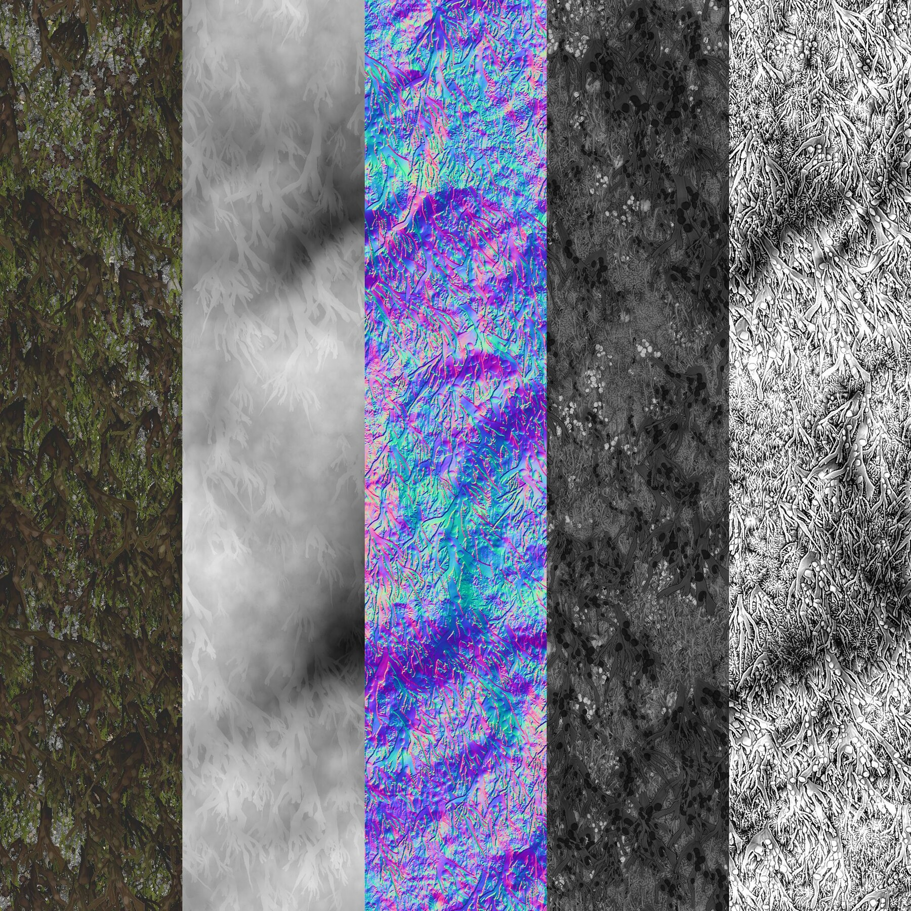 ArtStation - Seaweeds Tileable PBR Material | Game Assets