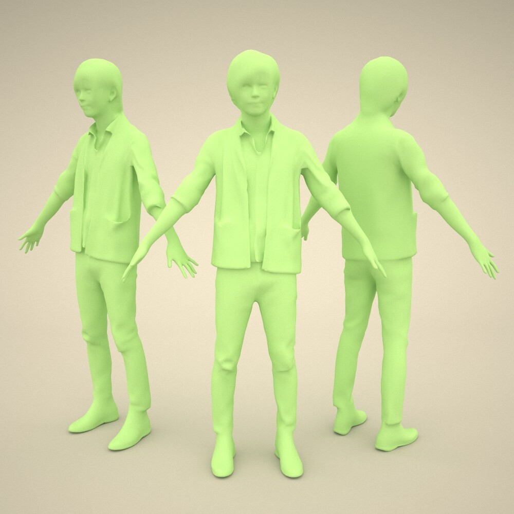 ArtStation - Animated 3D-people 082_Ren | Resources