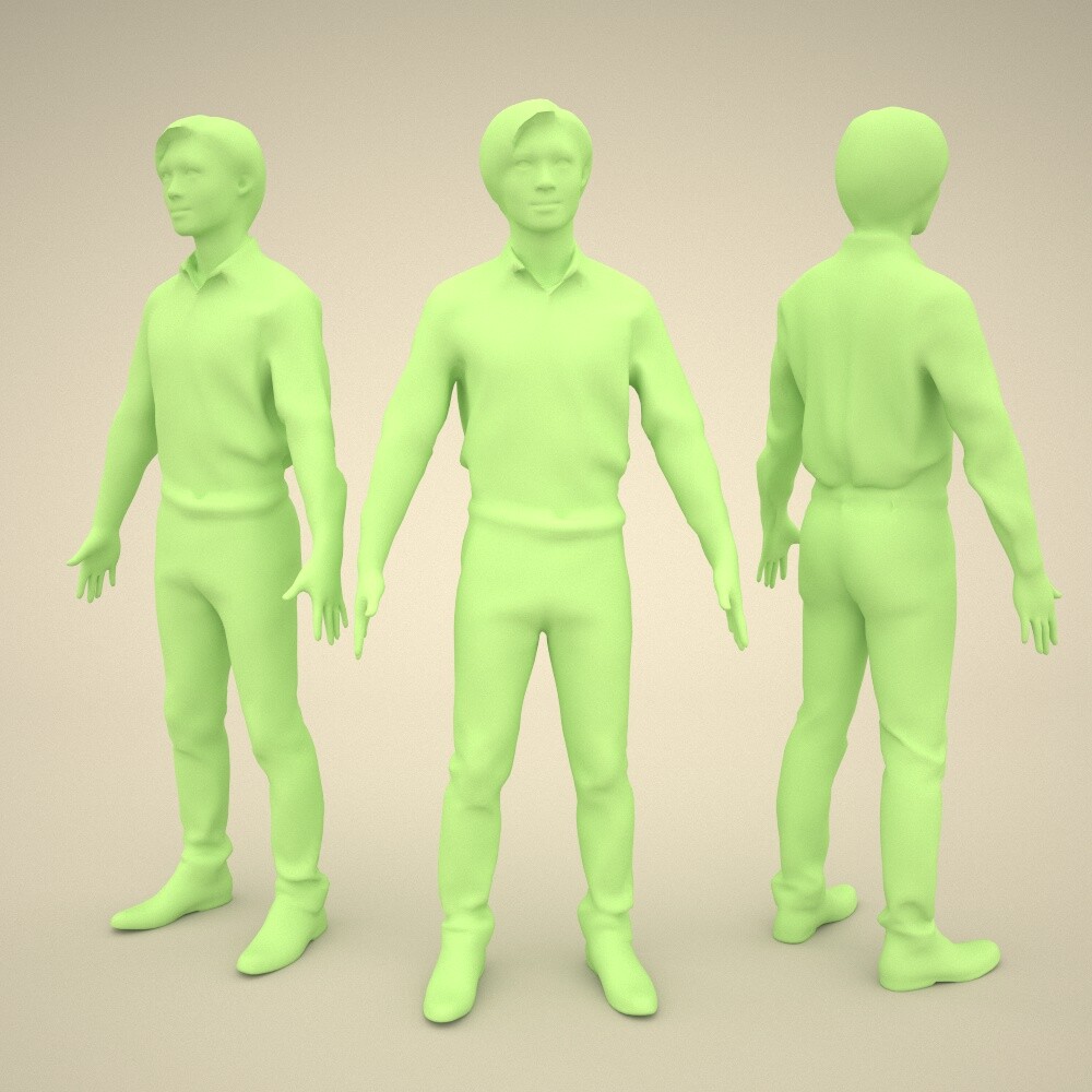 ArtStation - Animated 3D-people 068_Syun | Resources