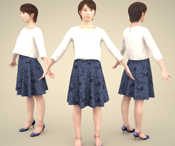 ArtStation - Animated 3D-people 022_Haru | Resources