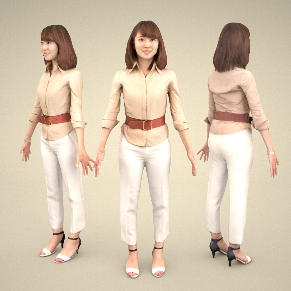 ArtStation - Animated 3D-people 018_Kana | Resources