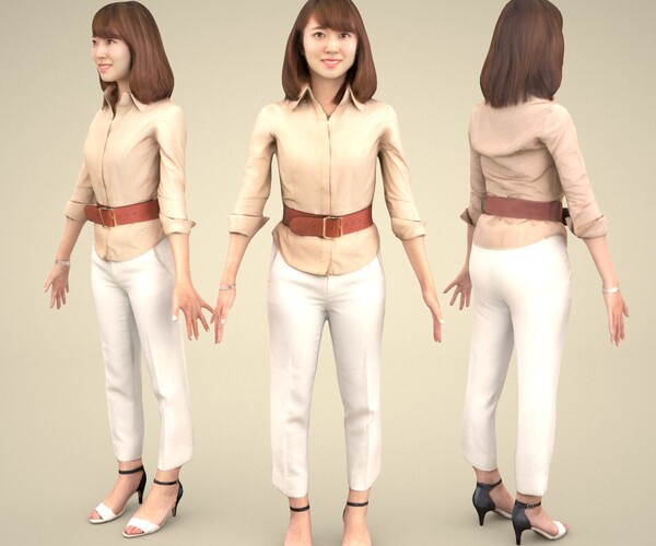 ArtStation - Animated 3D-people 018_Kana | Resources