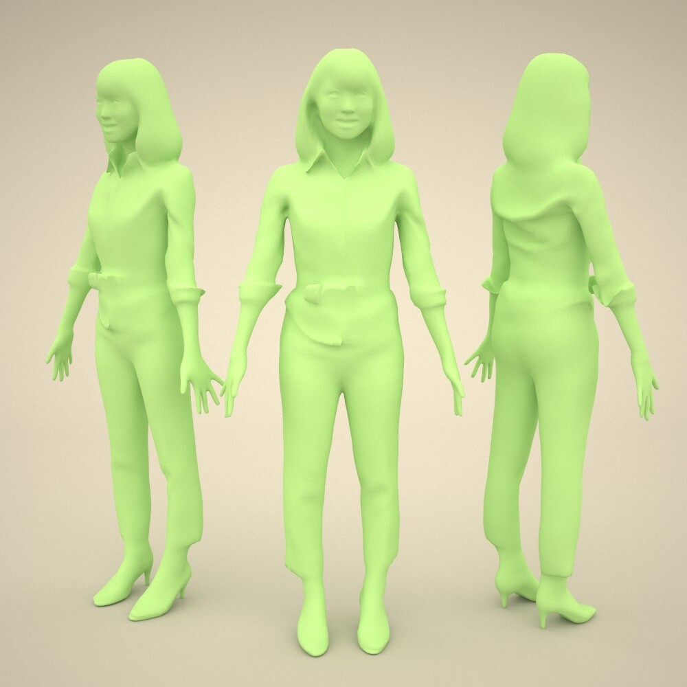ArtStation - Animated 3D-people 018_Kana | Resources