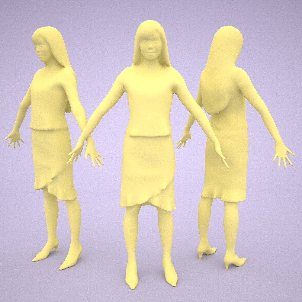 ArtStation - Animated 3D-people 076_Yui | Resources