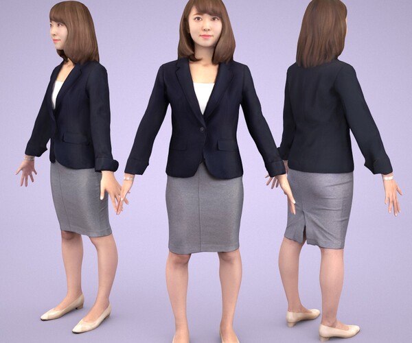 ArtStation - Animated 3D-people 014_Kana | Resources