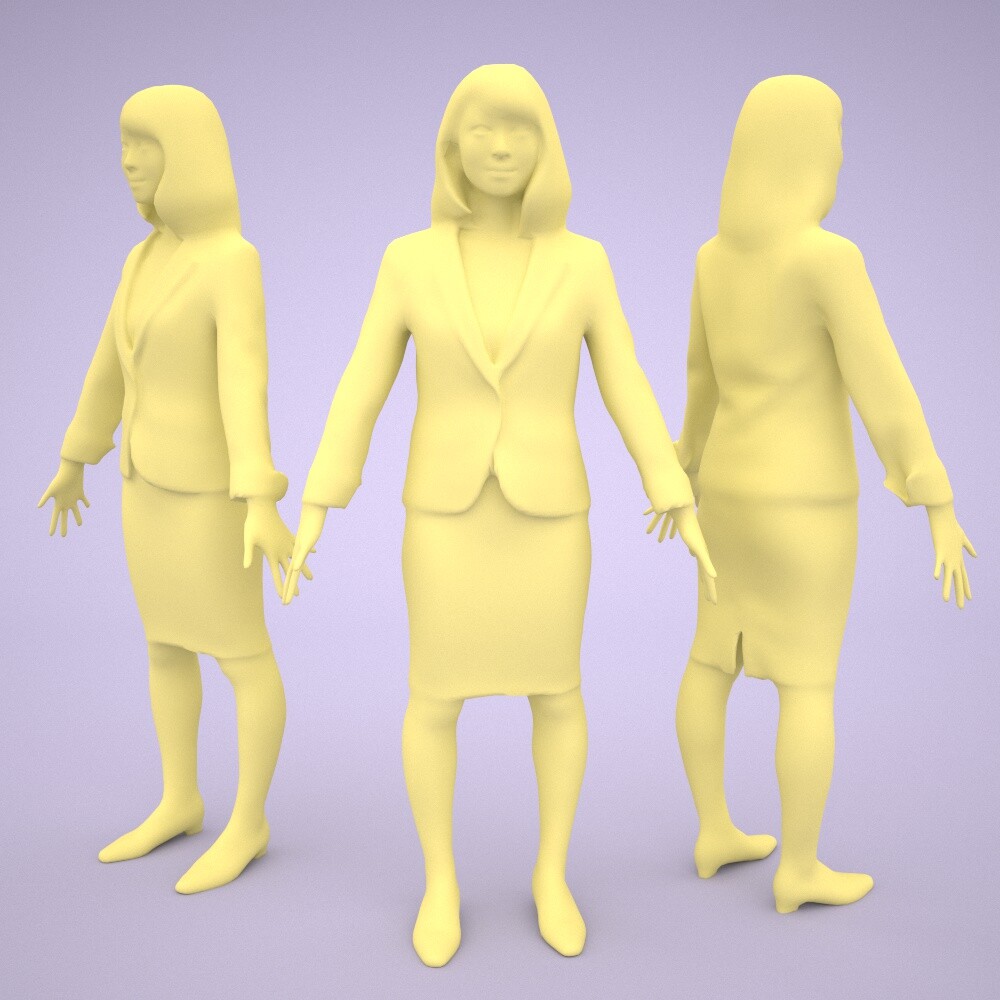 ArtStation - Animated 3D-people 014_Kana | Resources