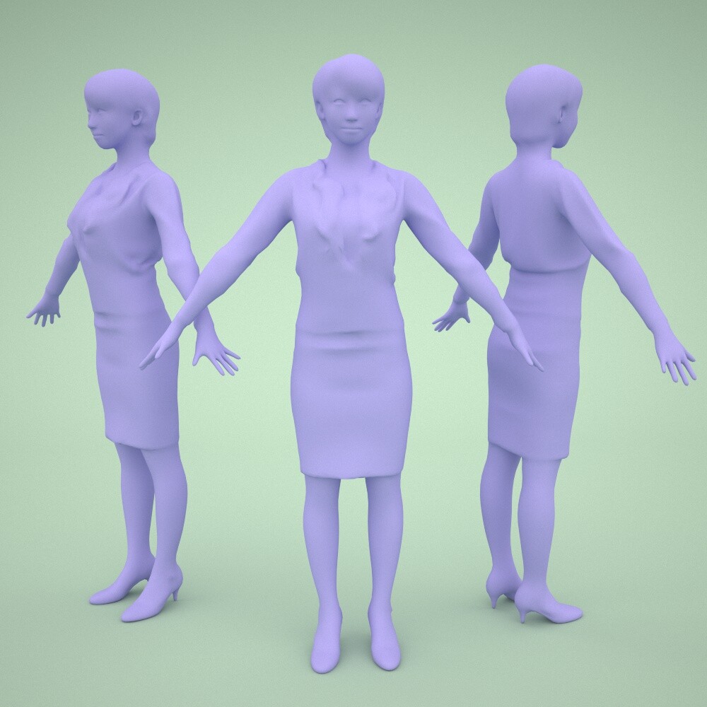 ArtStation - Animated 3D-people 030_Haru | Resources
