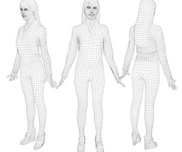 ArtStation - Animated 3D-people 010_Rika | Resources
