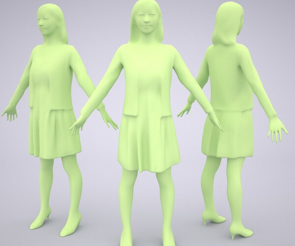 ArtStation - Animated 3D-people 092_Aya | Resources