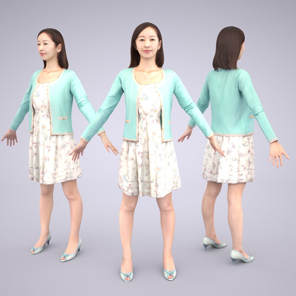 ArtStation - Animated 3D-people 092_Aya | Resources