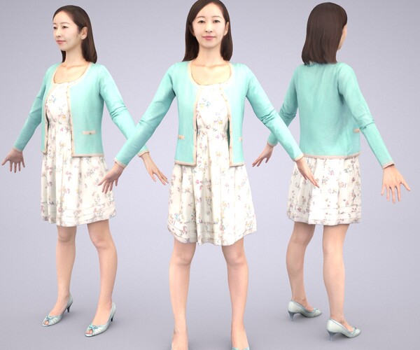 ArtStation - Animated 3D-people 092_Aya | Resources