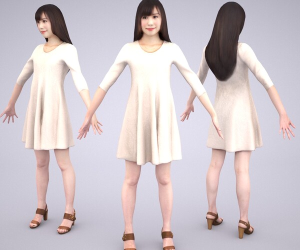 ArtStation - Animated 3D-people 074_Yui | Resources