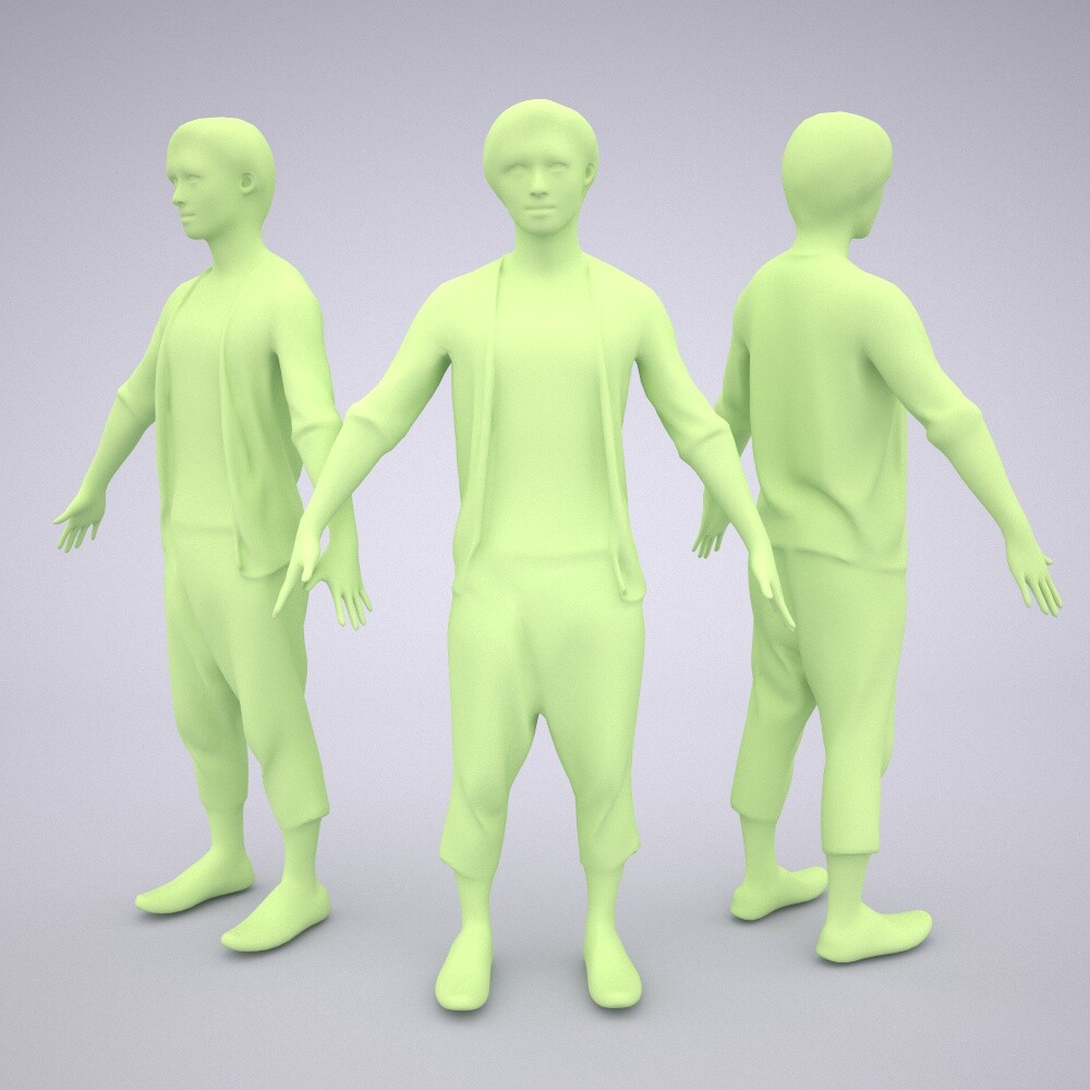 ArtStation - Animated 3D-people 062_Syun | Resources