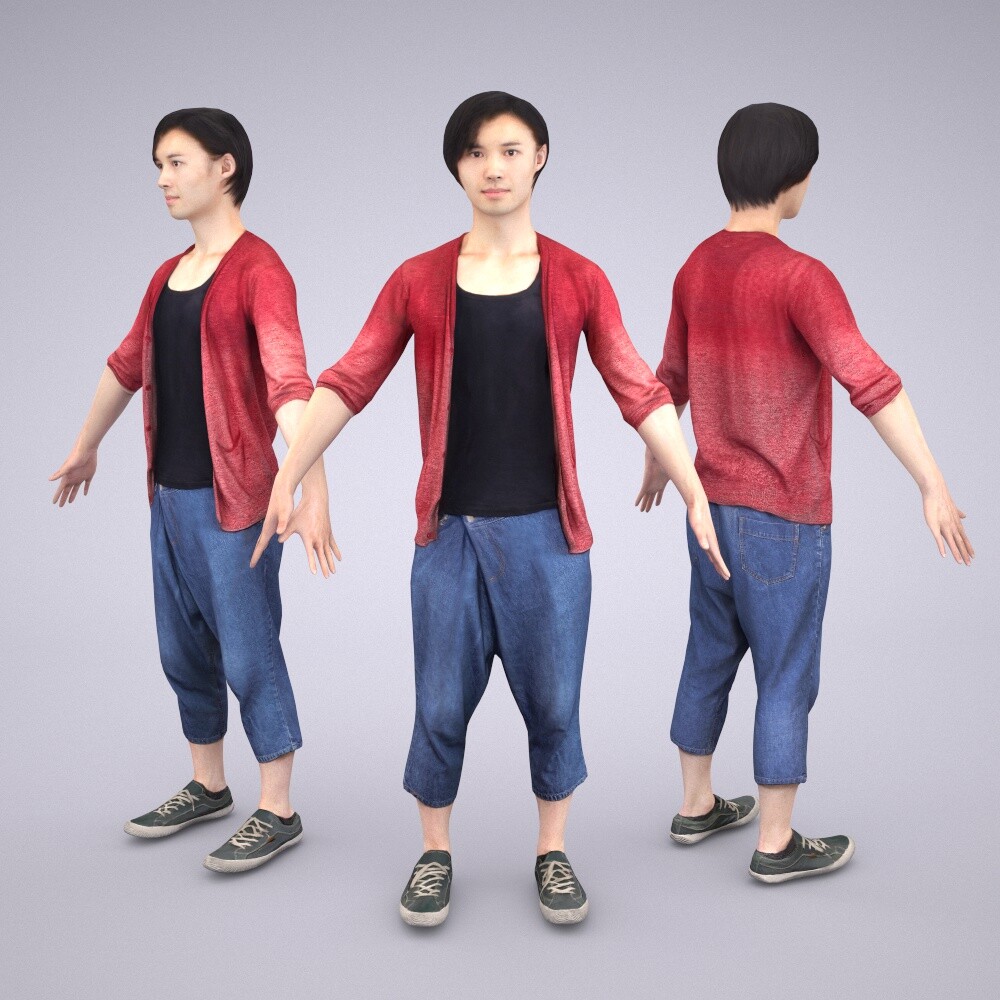 ArtStation - Animated 3D-people 062_Syun | Resources