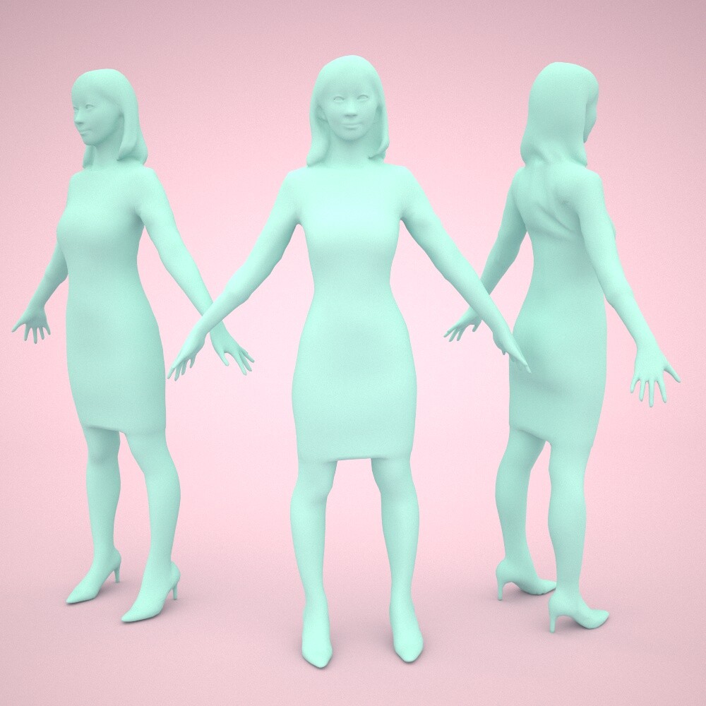 ArtStation - Animated 3D-people 096_Aya | Resources