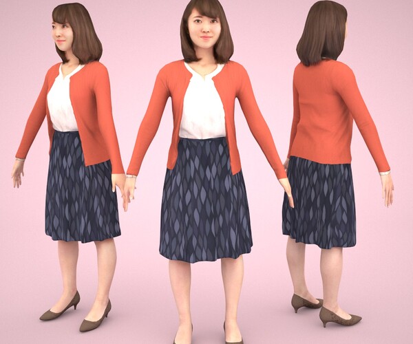ArtStation - Animated 3D-people 020_Kana | Resources