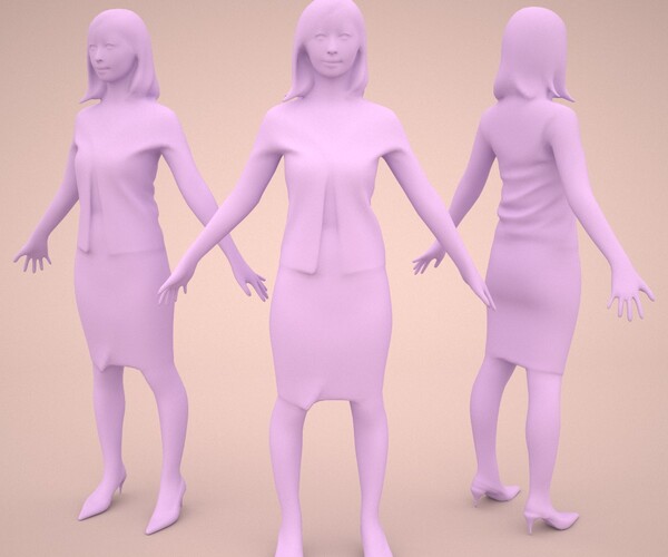 ArtStation - Animated 3D-people 098_Aya | Resources