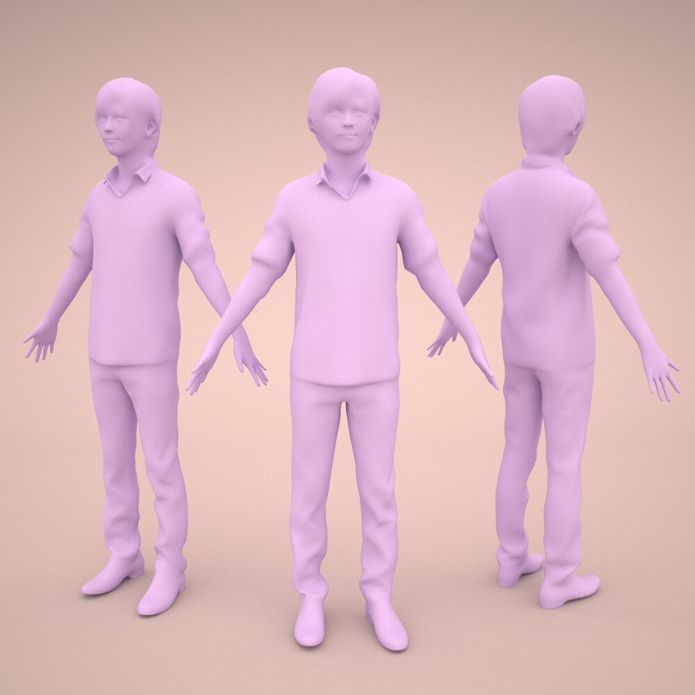 ArtStation - Animated 3D-people 090_Ren | Resources