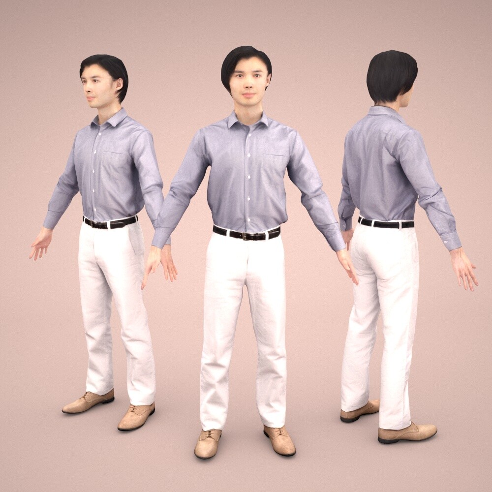 ArtStation - Animated 3D-people 066_Syun | Resources