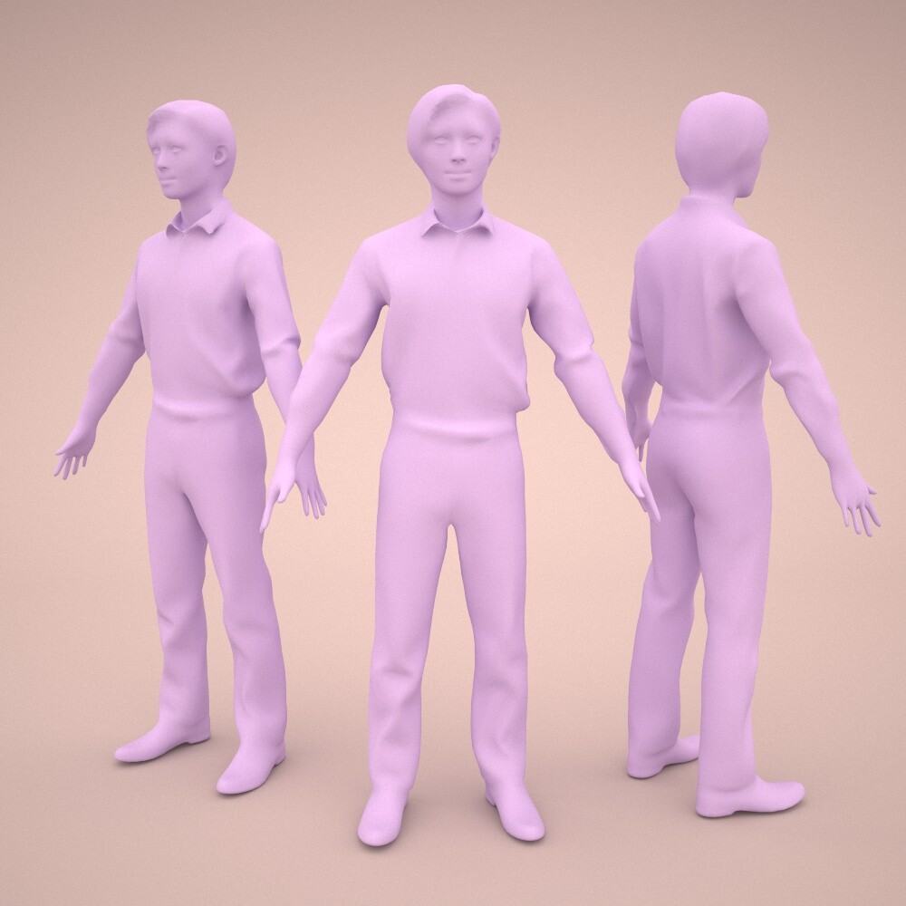 ArtStation - Animated 3D-people 066_Syun | Resources