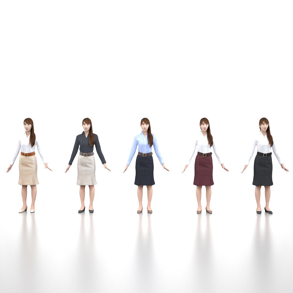 ArtStation - Animated 3D-people 008_Rika | Resources