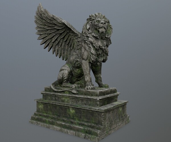 ArtStation - lion statue | Game Assets