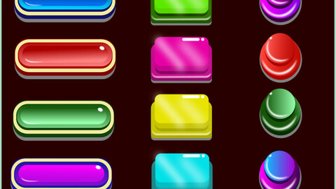 ArtStation - 2D Buttons Game Asset.vector | Game Assets